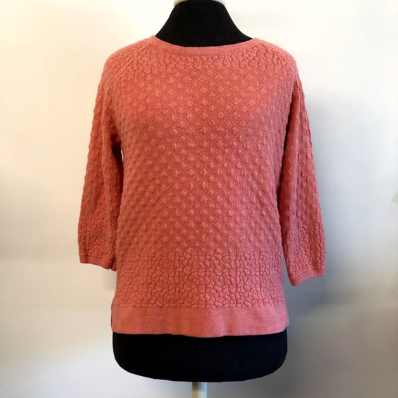 Anthropologie | Sweaters | Field Flower Peach Textured Cashmere Blend ...